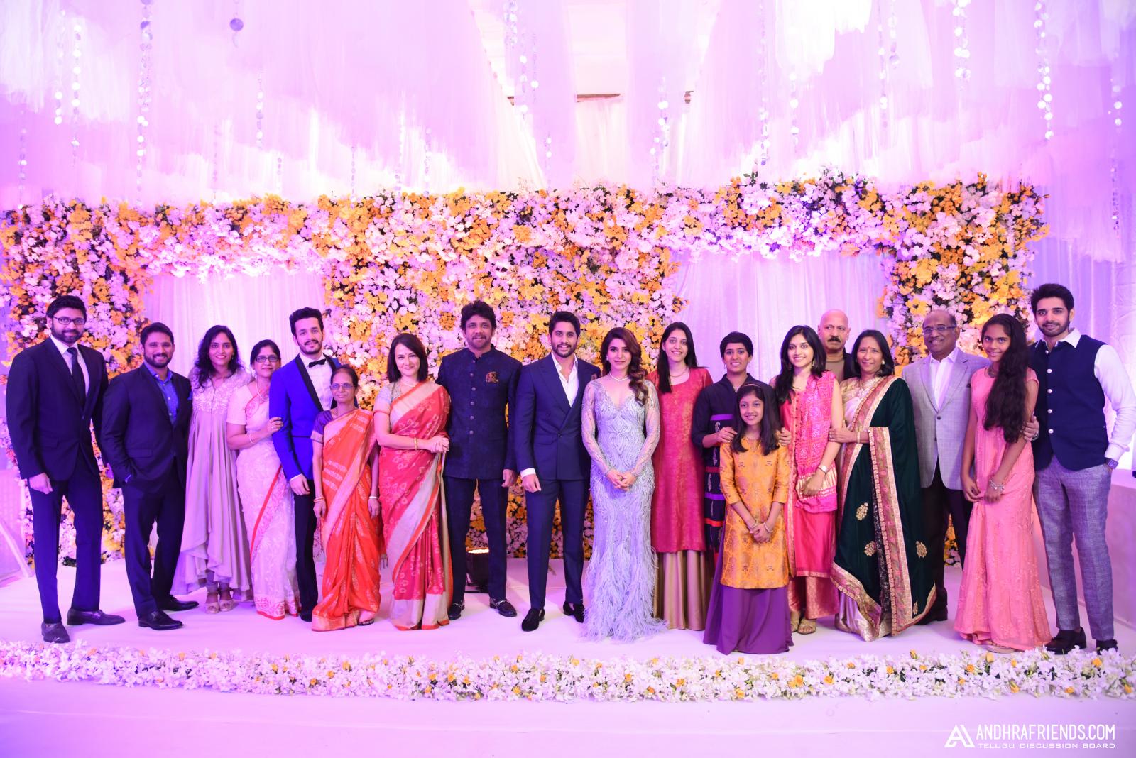 Naga chaitanya, Samantha reception stills - Telugu Movie Events ...